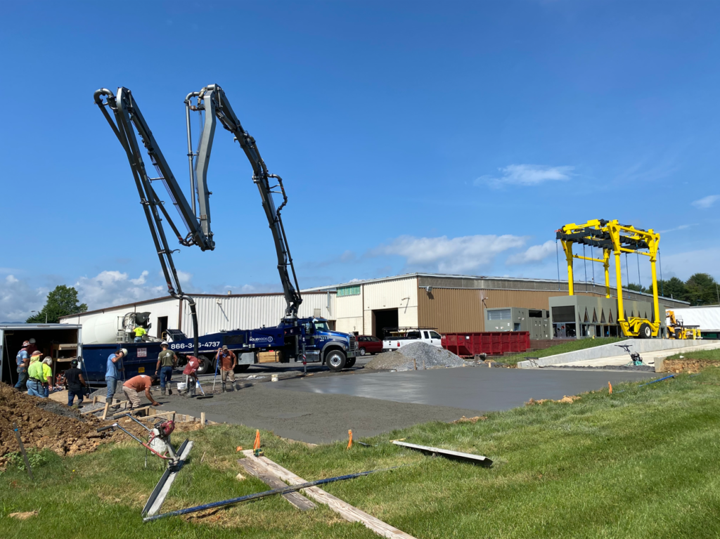 Test center construction at our Rockbridge VA plant - Airedale US